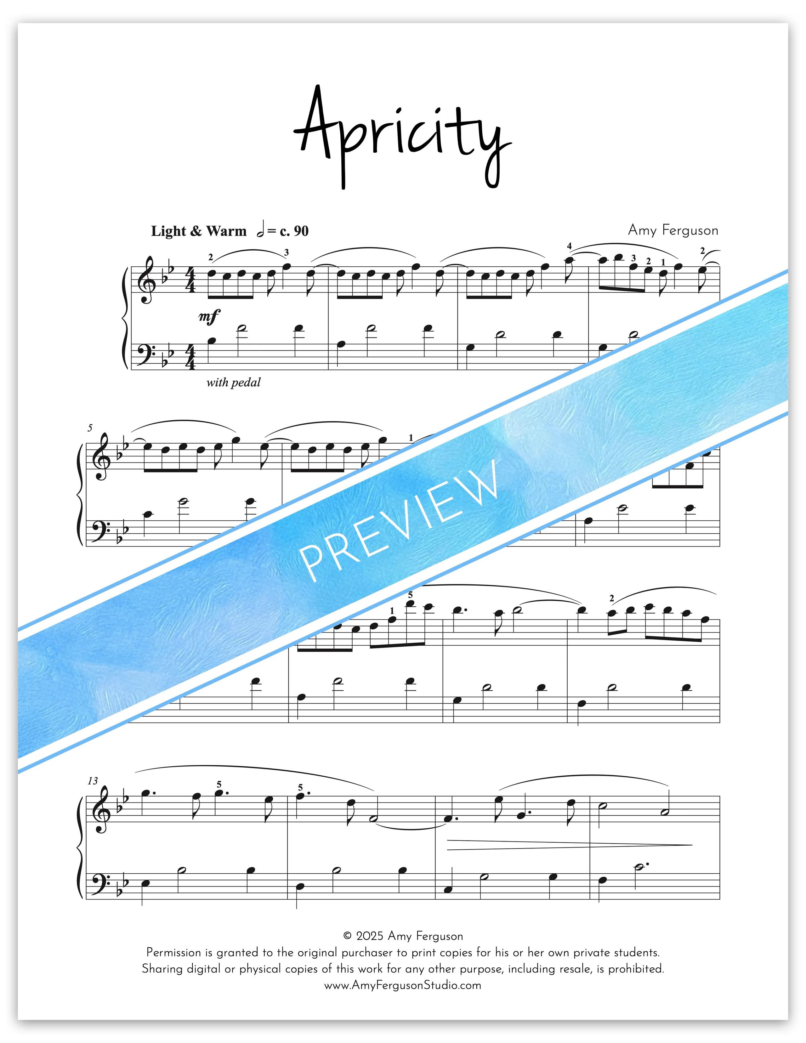 Apricity by Amy Ferguson - Piano Music Database